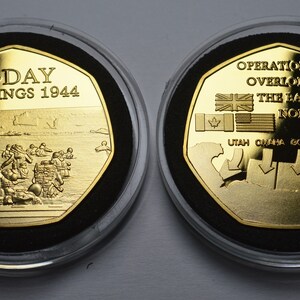 D-DAY LANDINGS 1944 24ct Gold Commemorative in Capsule. Operation ...