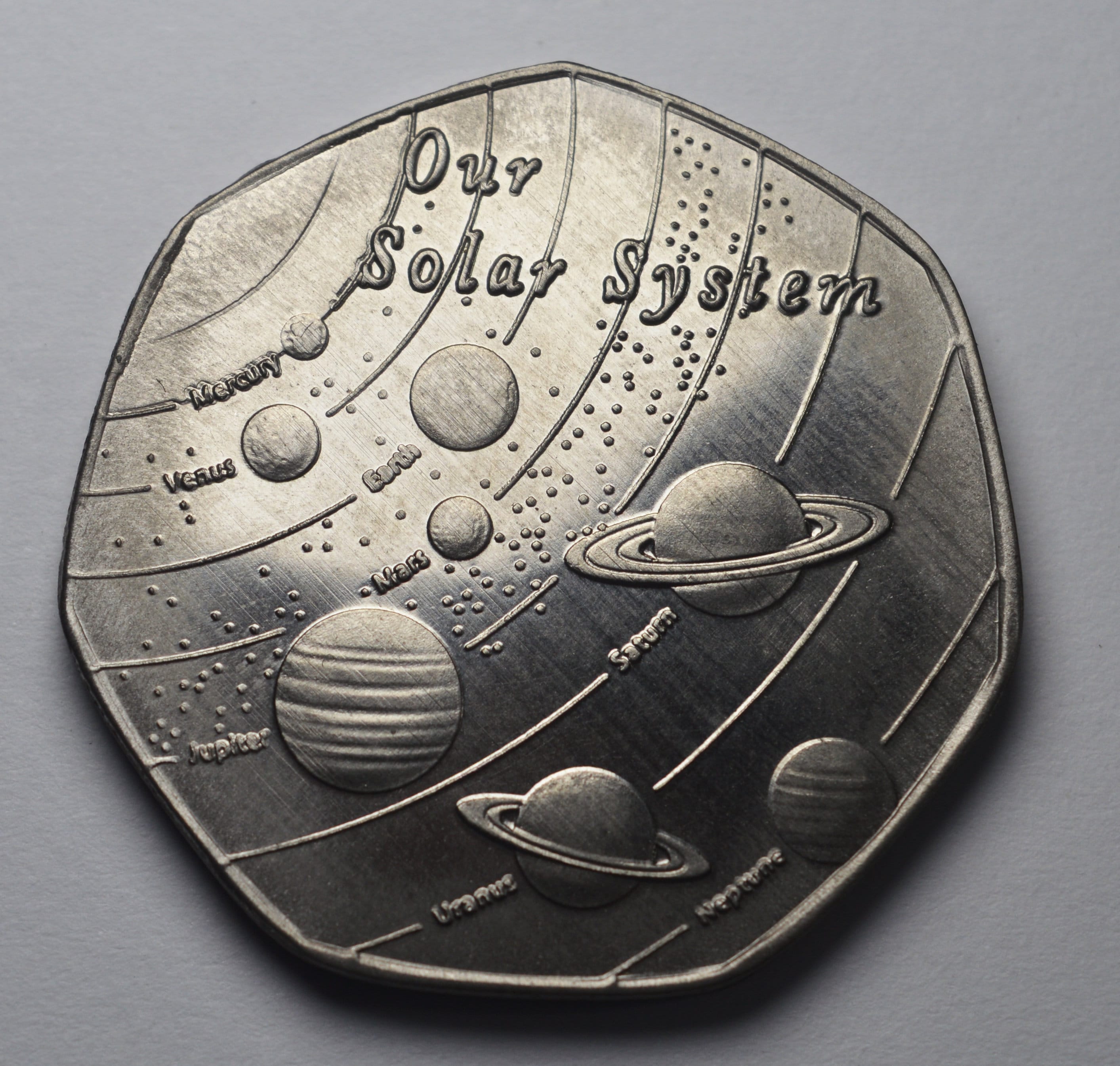 Pair of SOLAR SYSTEM Commemoratives in free standing 50p Coin | Etsy