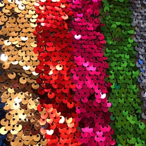 New Rainbow Sequin on 4 Way Stretch Mesh Spandex Fabric 52"/54" Sold by ...