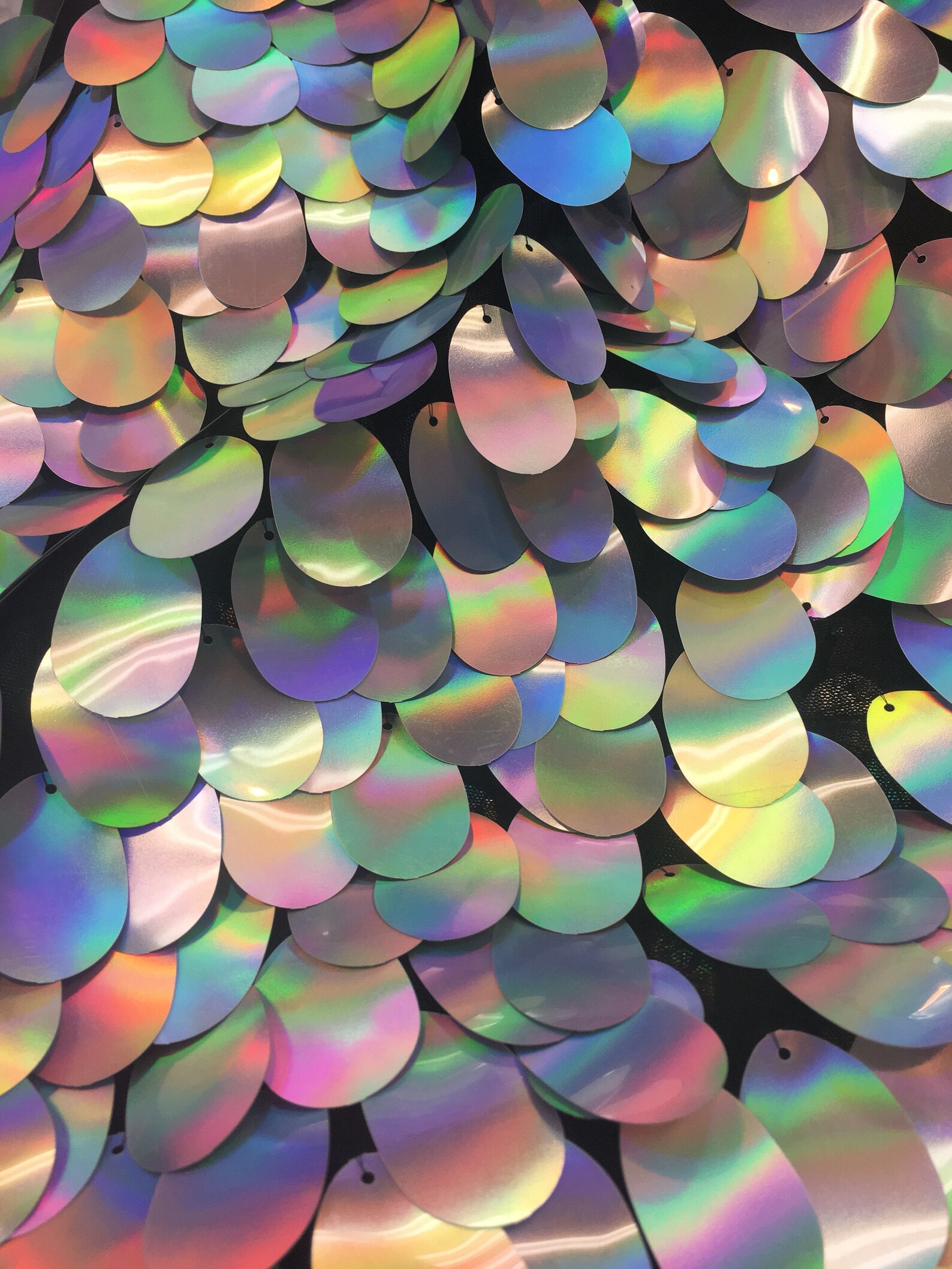 New 1.5x1 Inch Jumbo Iridescent Silver Multicolor - Etsy