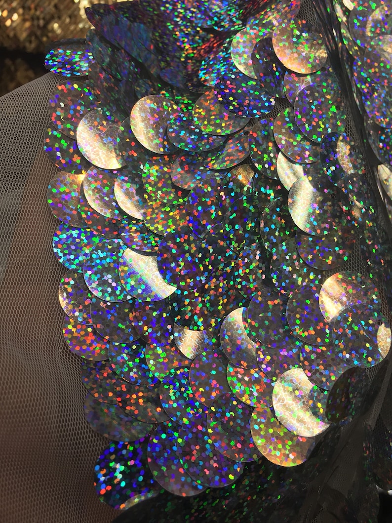 New 20 Millimeters Iridescent Silver With Hologram Paillette - Etsy