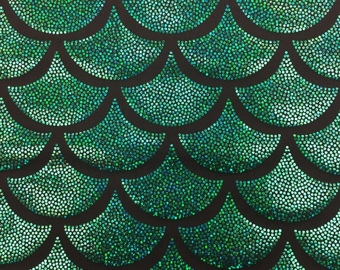 New Black With Green Jumbo Fish Scales 1 Inch Each Scale With Foil ...