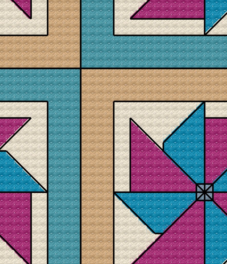 Cross Stitch Pattern Quilt Block Pinwheel carnival - Etsy