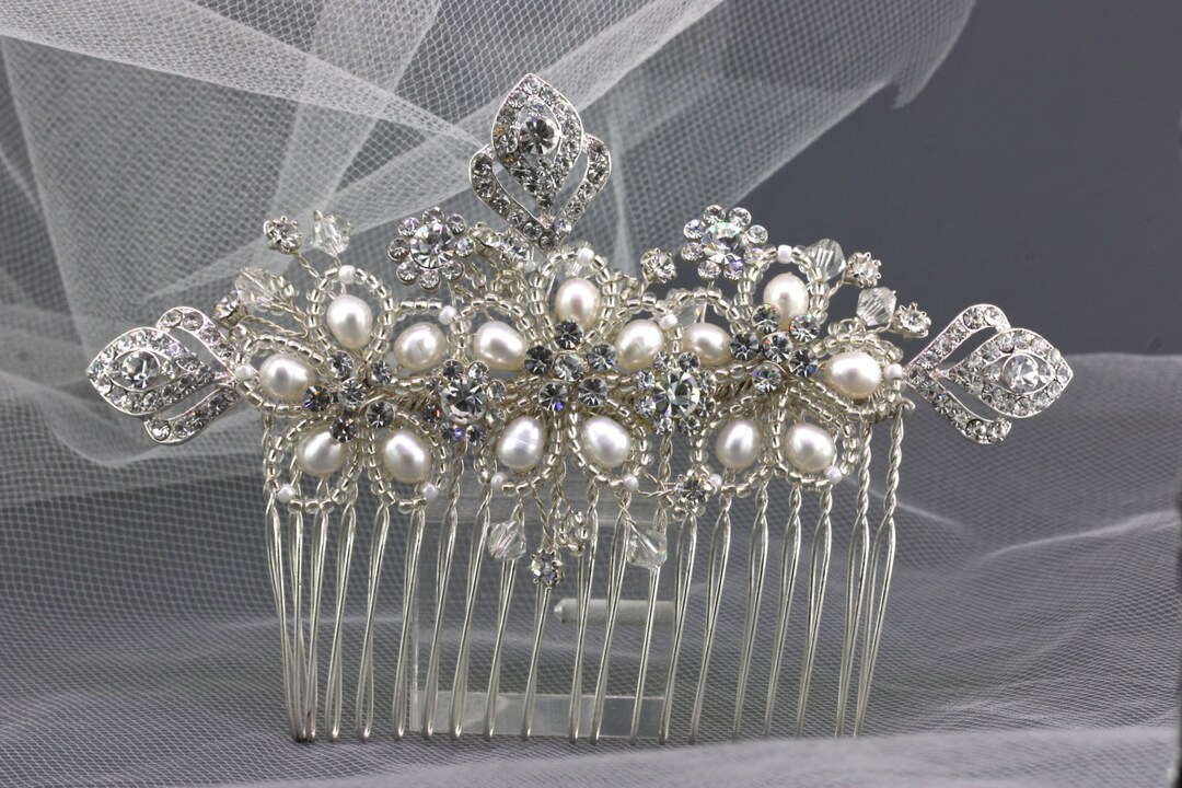 Vintage Inspired Pearls Bridal Hair Comb,wedding Hair Comb,wedding Hair ...
