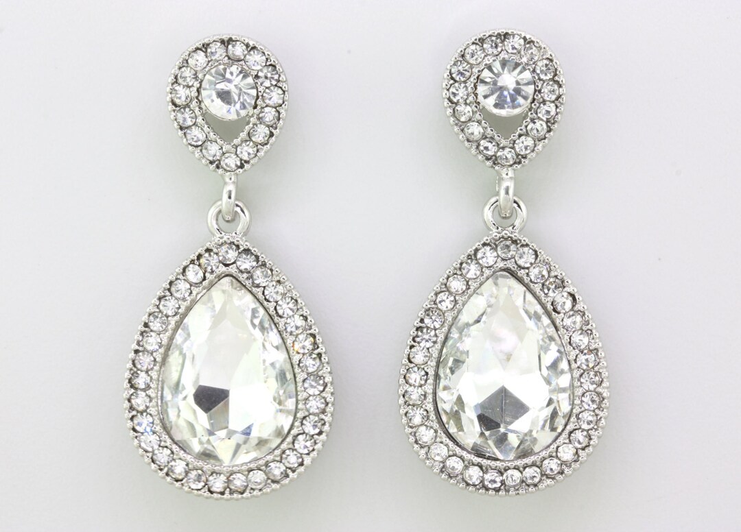 Crystal Bridal Earrings,chandelier Tear Drop Earrings,bridesmaid ...