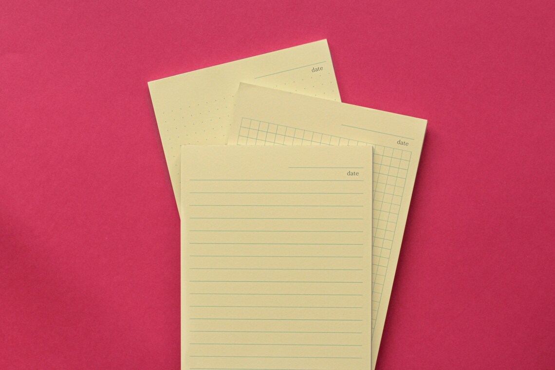 Colorful notepad Lined notepad gridded notepad dotted | Etsy