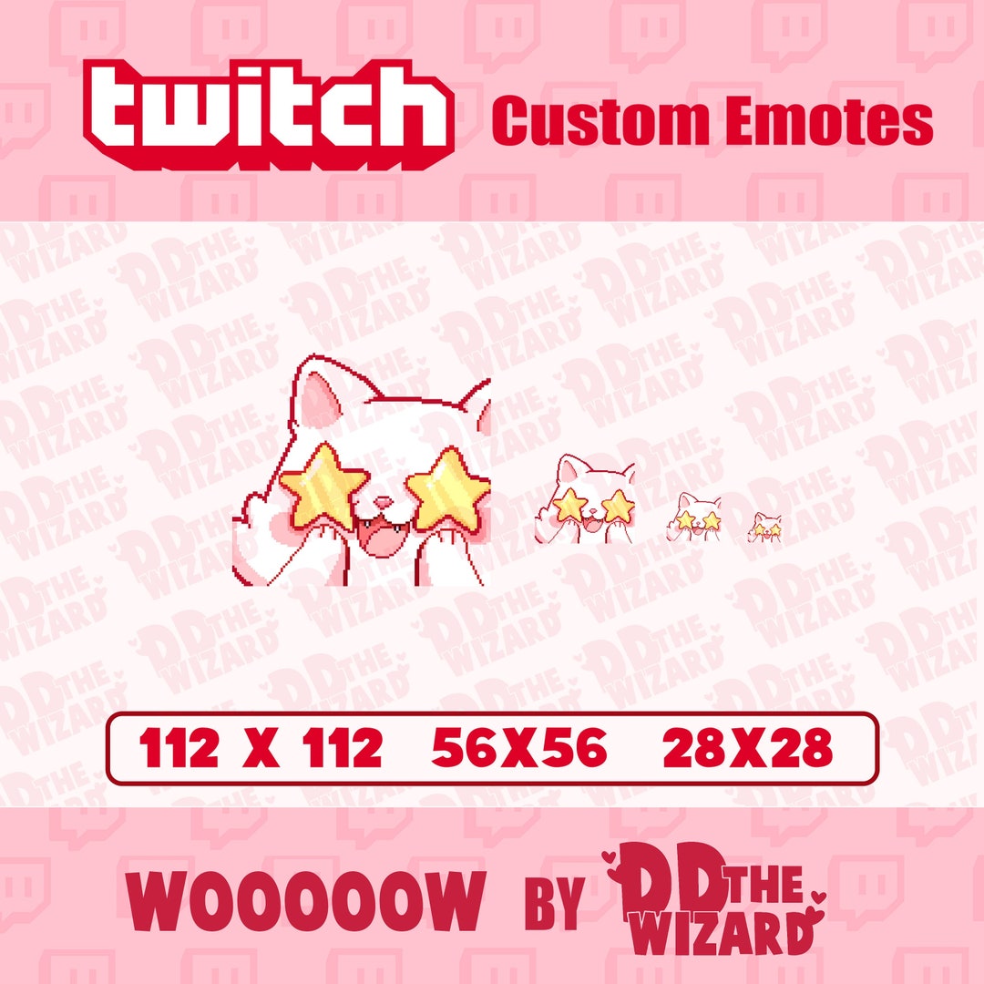 Twitch Emote- Woooow Cat - Etsy
