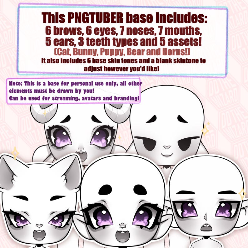 DIY Pngtuber Chibi Base(psd File) - Etsy