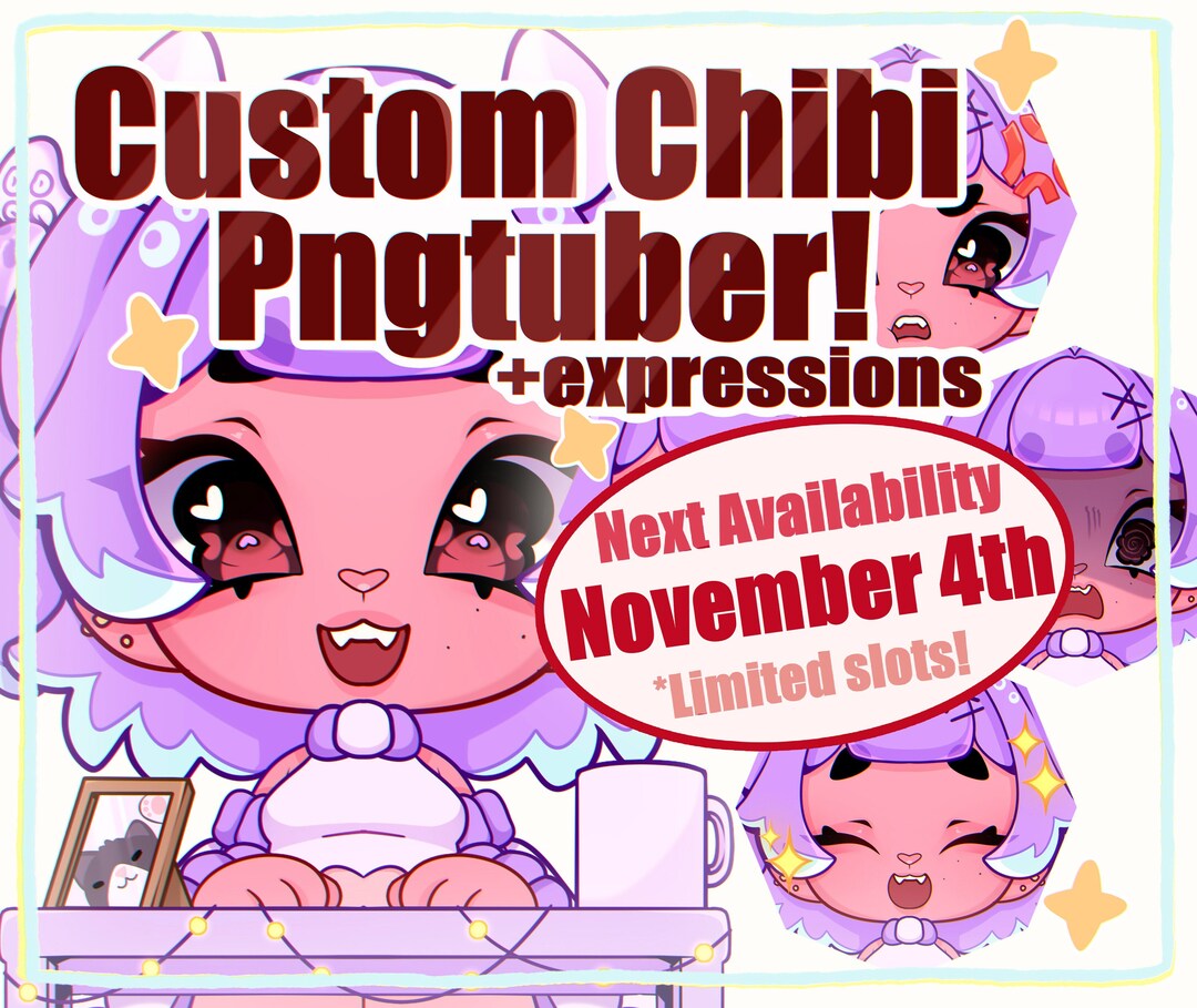 Custom Png-tuber 4 Expressions - Etsy