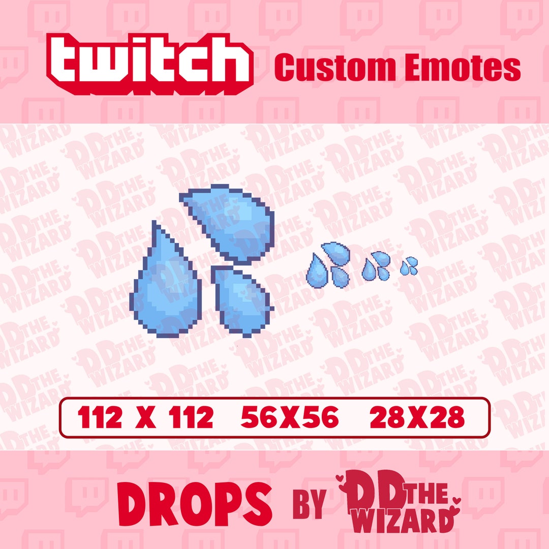 Twitch Emote- Drops - Etsy