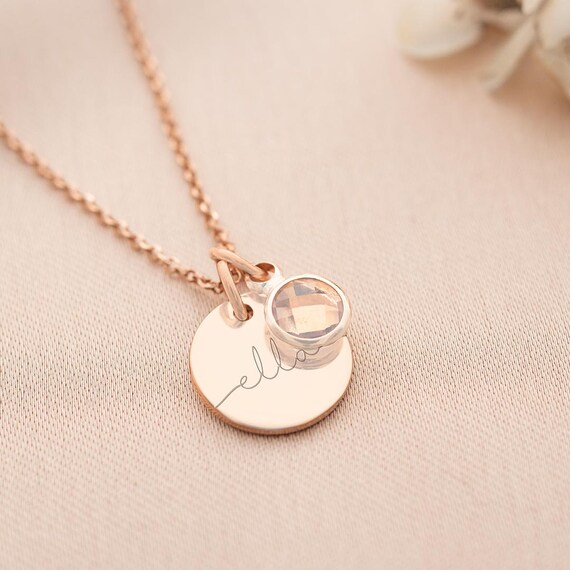Esme initial birthstone personalised necklace store