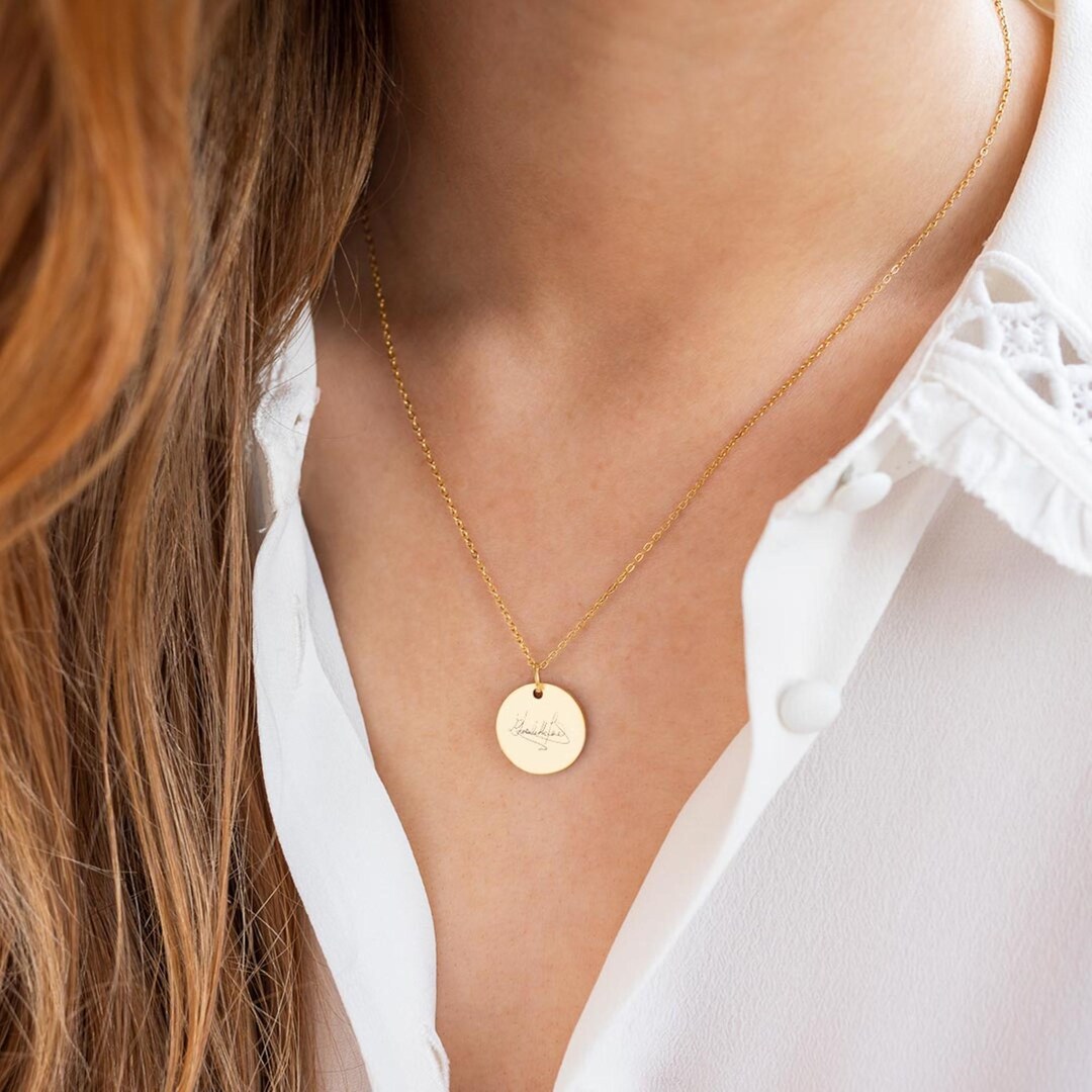 Asta Handwriting Personalised Memorial Necklace Stainless Steel Gift ...