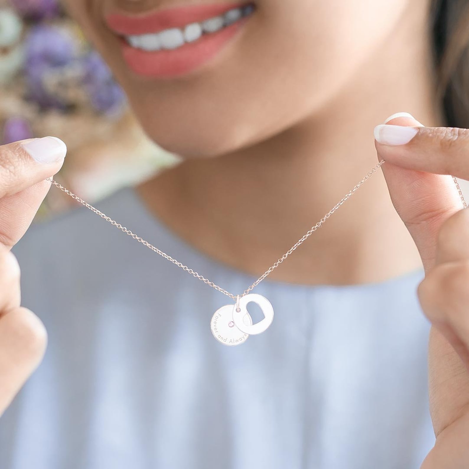 Personalised Secret Message Heart Birthstone Necklace - Etsy