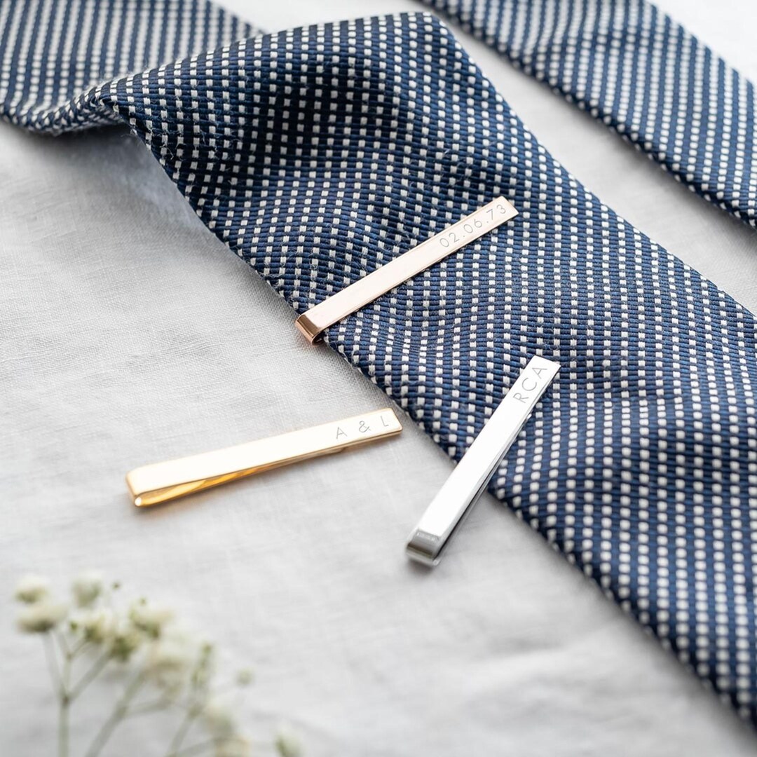 Personalised Tie Clip Christmas Gift Gift for Him Birthday Gift Bloom ...