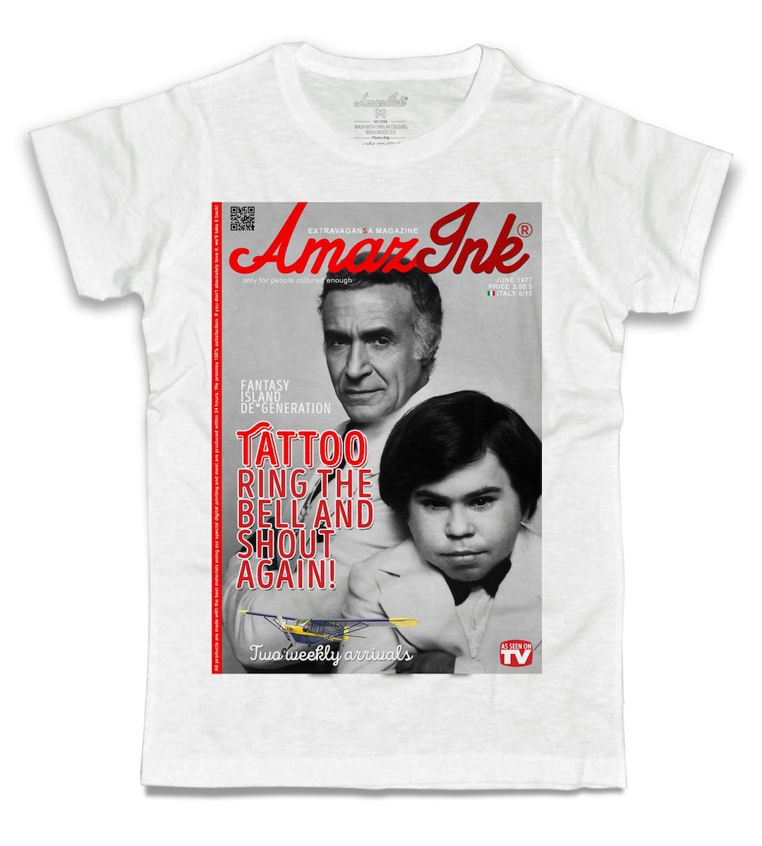 White T-shirt Man and Woman Fantasilandia TV Series fantasy Island Mr ...