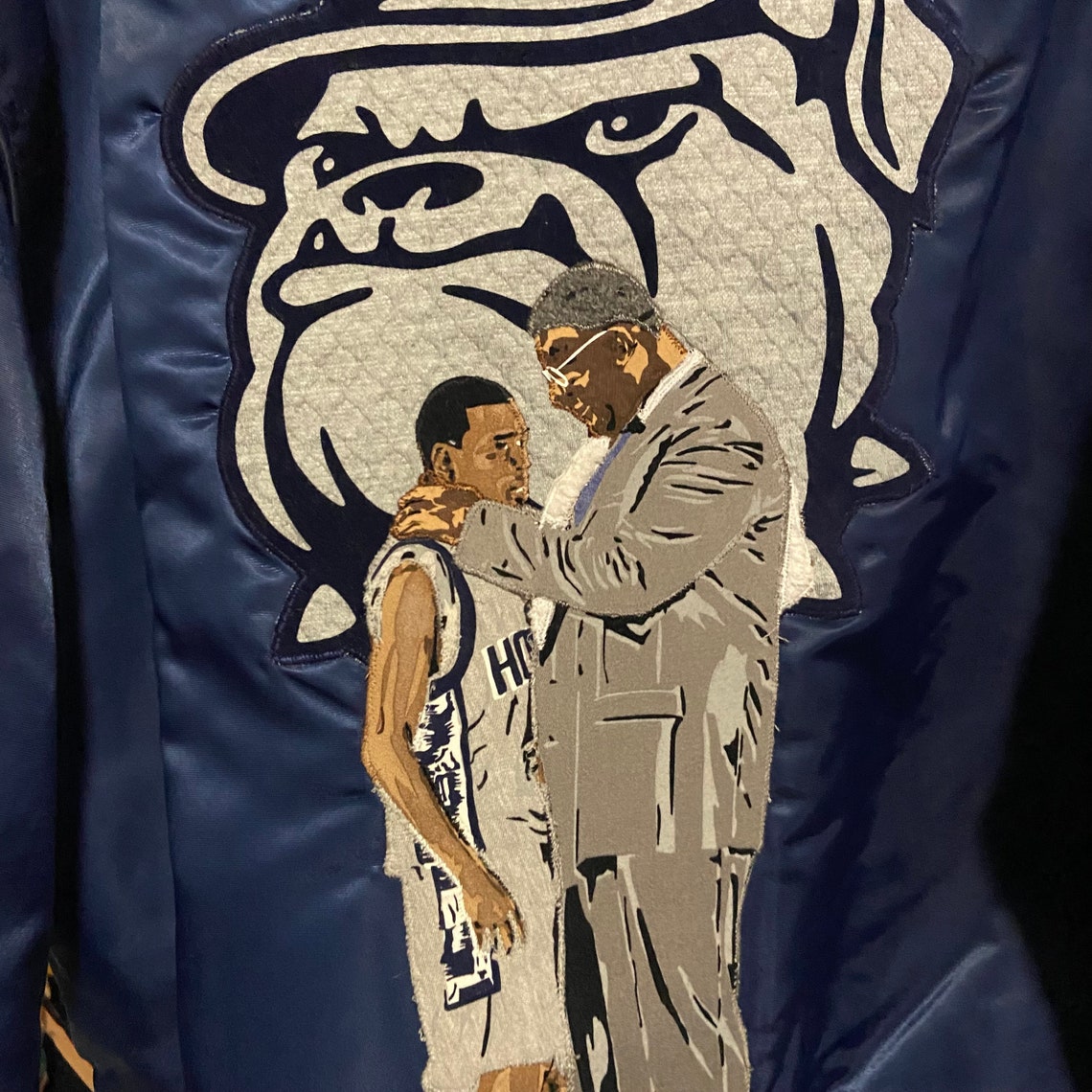 Vintage Georgetown Hoyas Allen Iverson Satin Bomber Jacket - Mens XL - Etsy