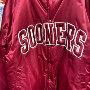 Oklahoma Sooners Satin Starter Jacket - Etsy