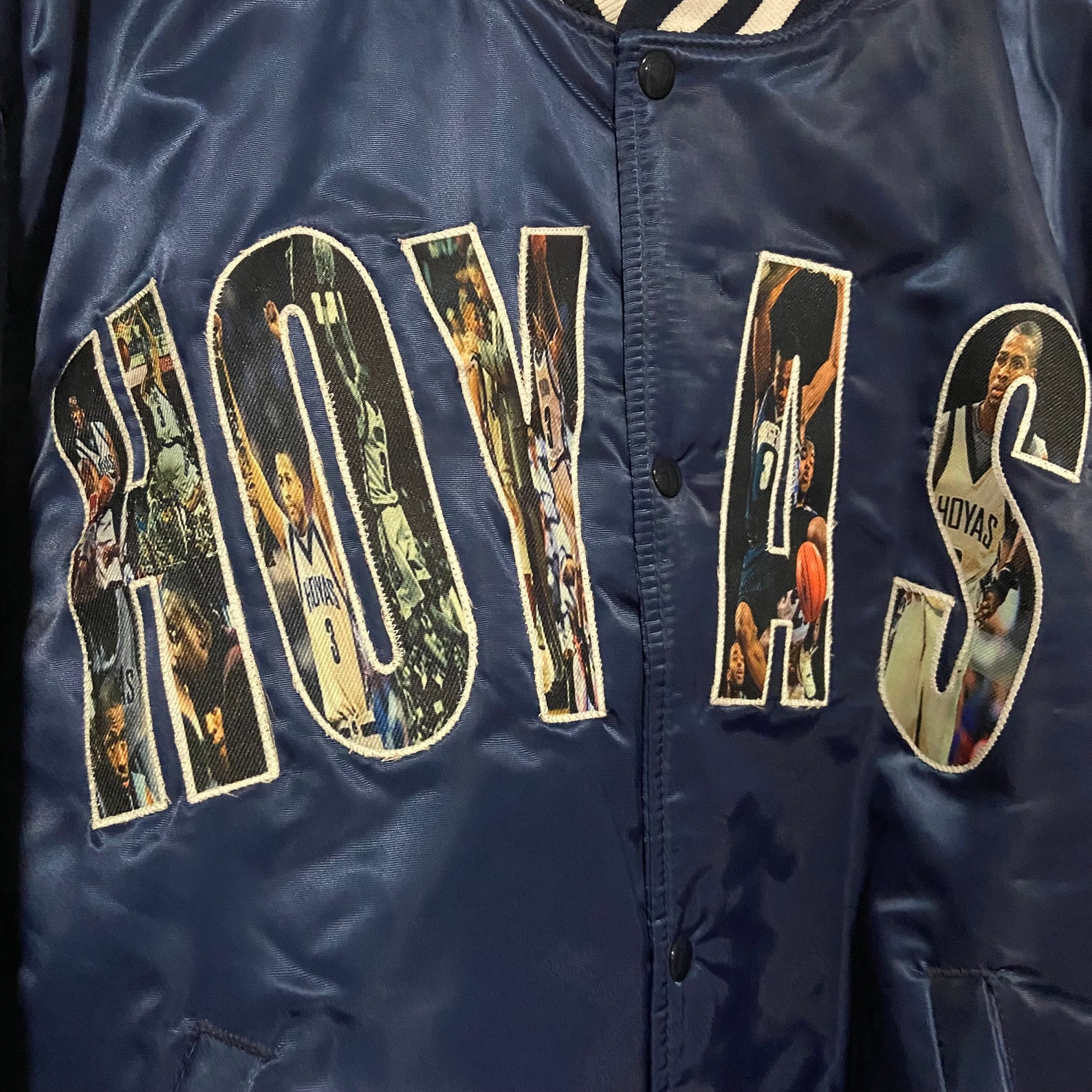 Vintage Georgetown Hoyas Allen Iverson Satin Bomber Jacket - Mens XL - Etsy