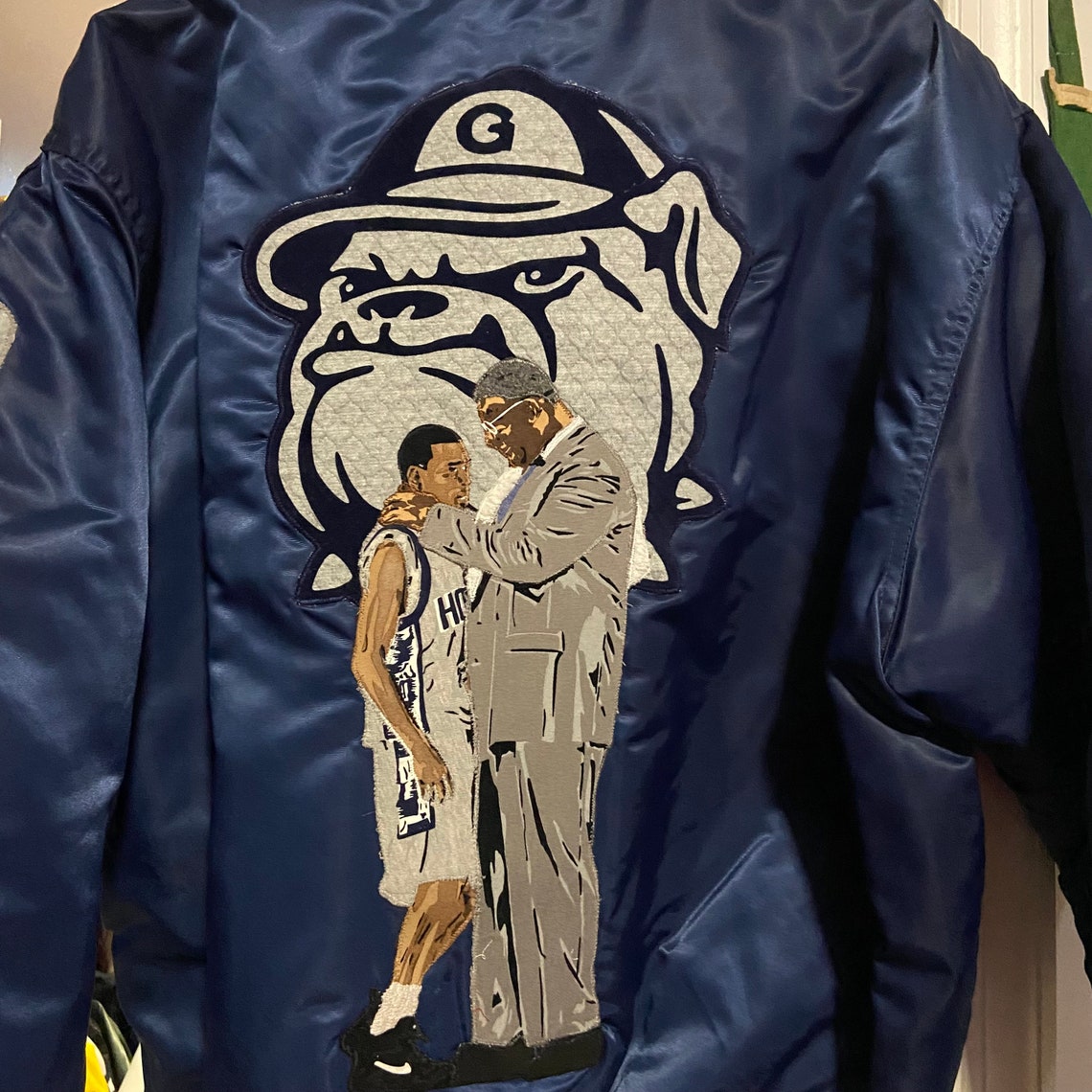 Vintage Georgetown Hoyas Allen Iverson Satin Bomber Jacket - Mens XL - Etsy