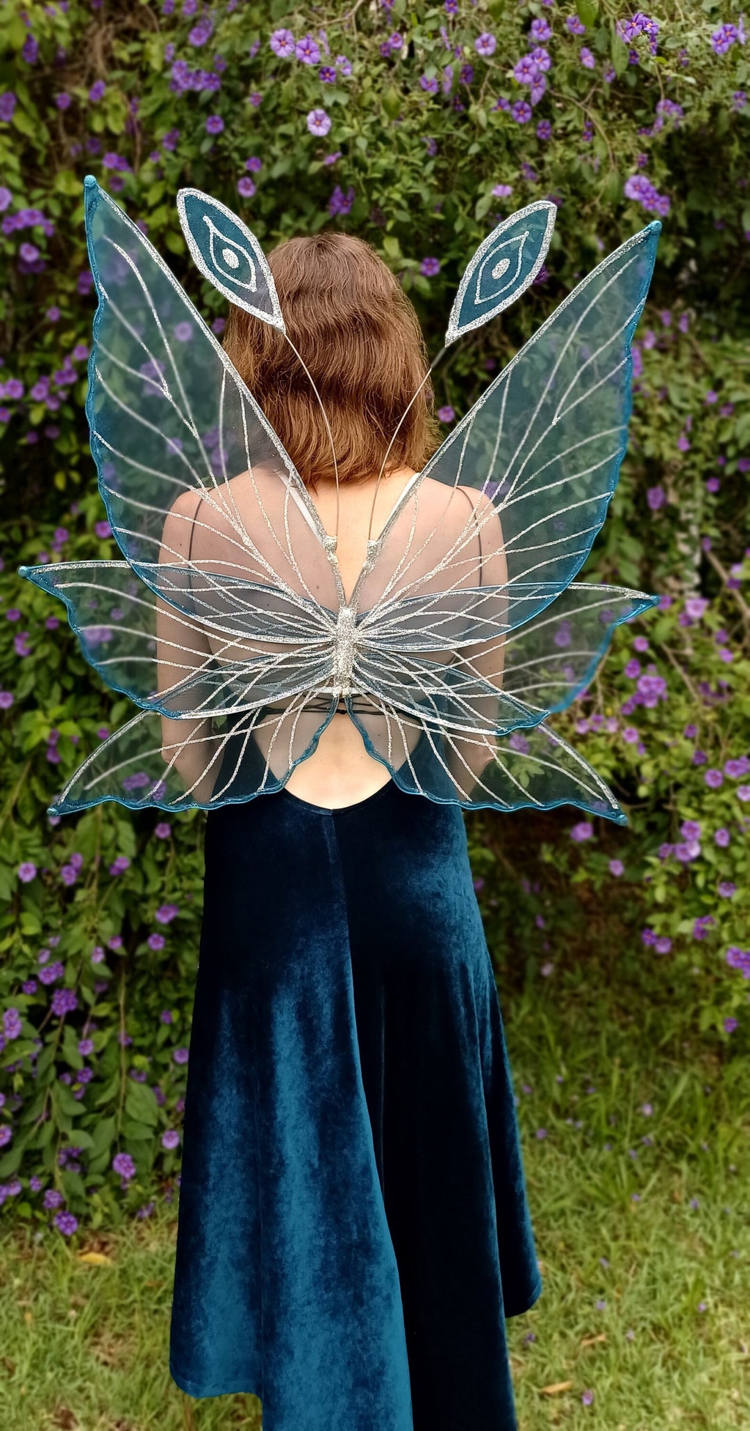 Stargazer Celestial Blue Fairy Wings for Adults or Children, Elf Wings ...