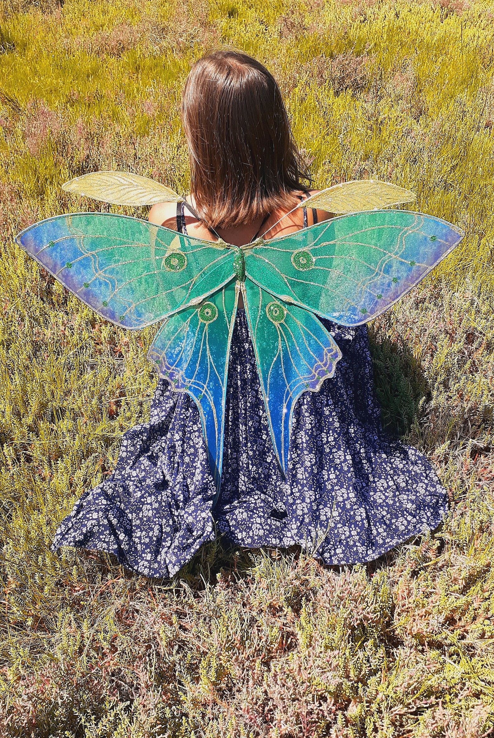 Luna Moon Moth Inspired Fairy Wings With Antennae: Adult Fairy Costume ...
