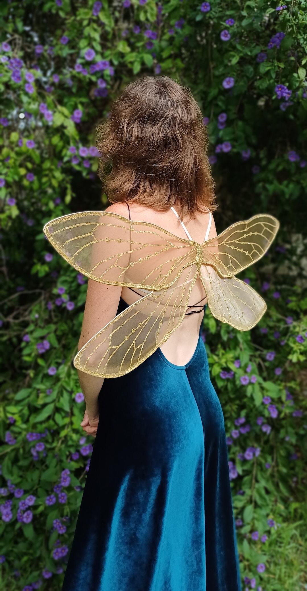 Golden Medium Dragonfly Fairy Wings for Adults or Children, Dragonfly ...