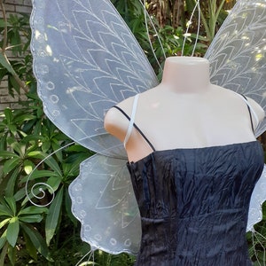 Silver Moon Fairy Wings: Adult Cosplay Costume, Large Butterfly Style ...