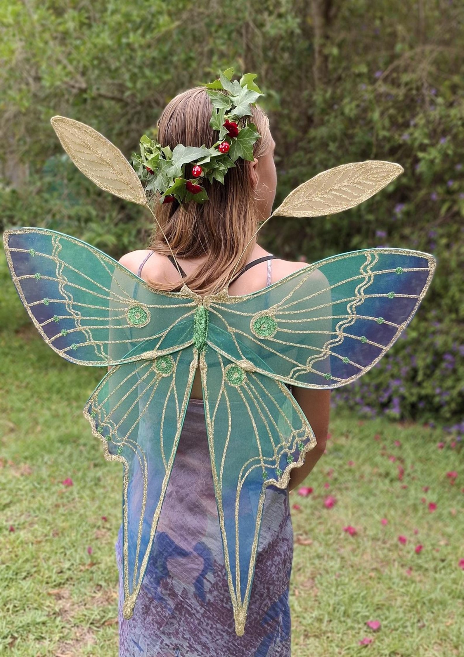 Luna Moon Moth Wings, Antennae, Fairy Costume, Adult or Child: Fae ...