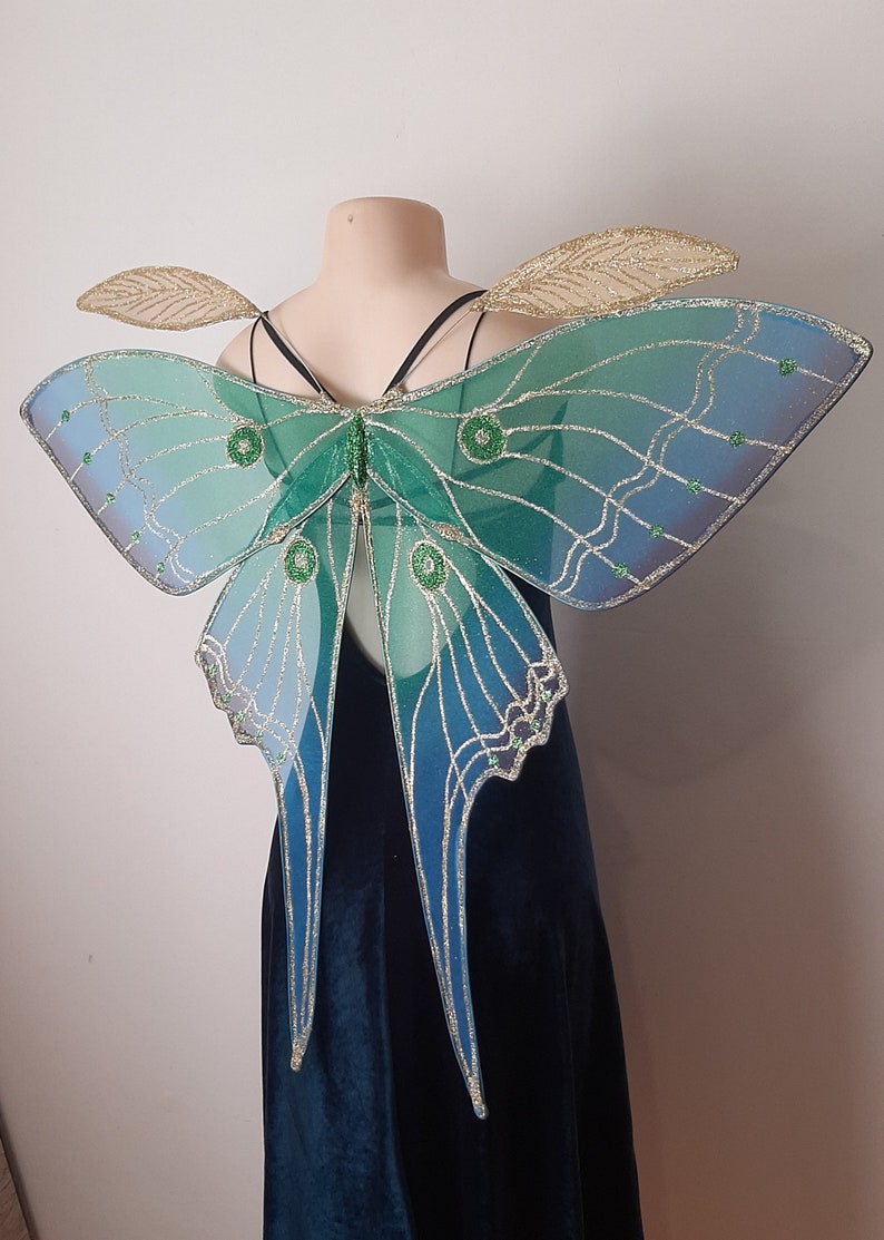 Luna Moon Moth Inspired Fairy Wings With Antennae: Adult Fairy Costume ...