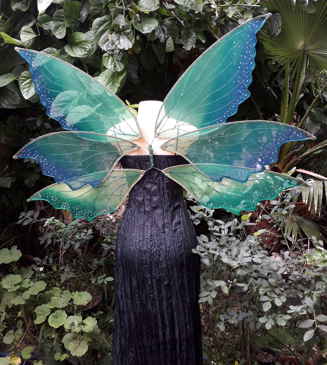 Elven Green Large Fairy Wings for Adults - Poseable/foldable Fairy ...