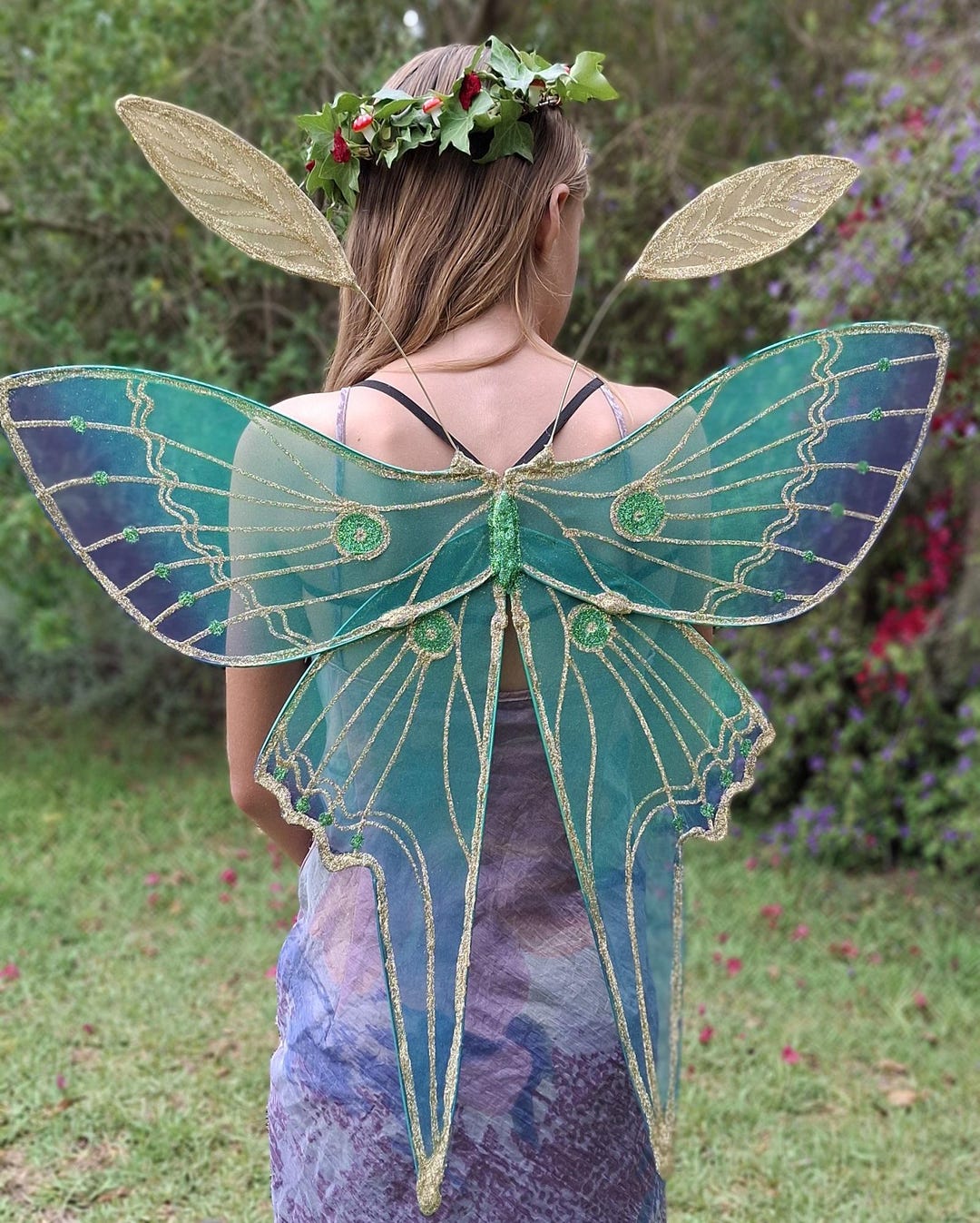Luna Moon Moth Wings, Antennae, Fairy Costume, Adult or Child: Fae ...