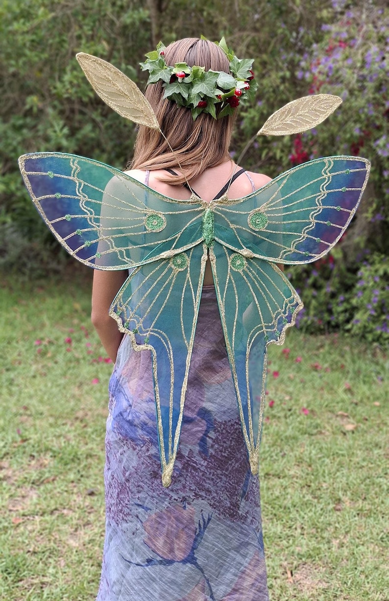 Luna Moon Moth Wings, Antennae, Fairy Costume, Adult or Child: Fae ...
