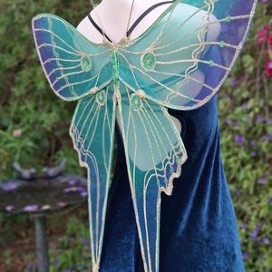 Luna Moon Moth Fairy Wings With Moth Antennae in Medium Size, Moon Moth ...