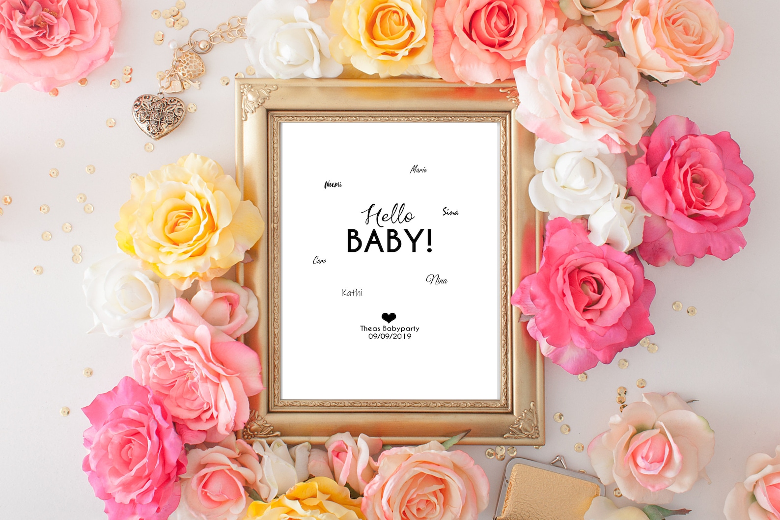 Babyparty Gästebild Hello Baby Gästeposter - Etsy France