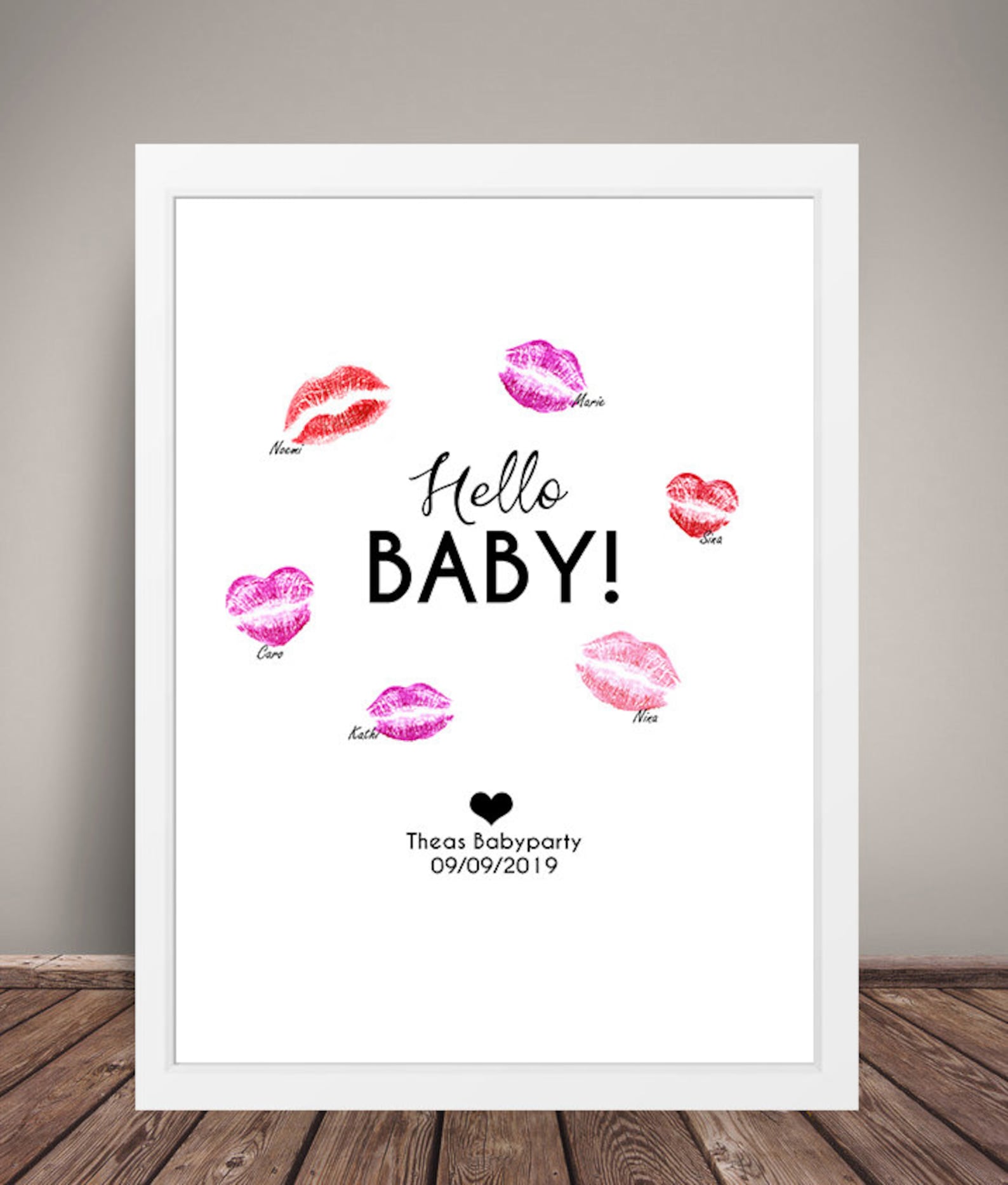Babyparty Gästebild hello Baby Gästeposter - Etsy