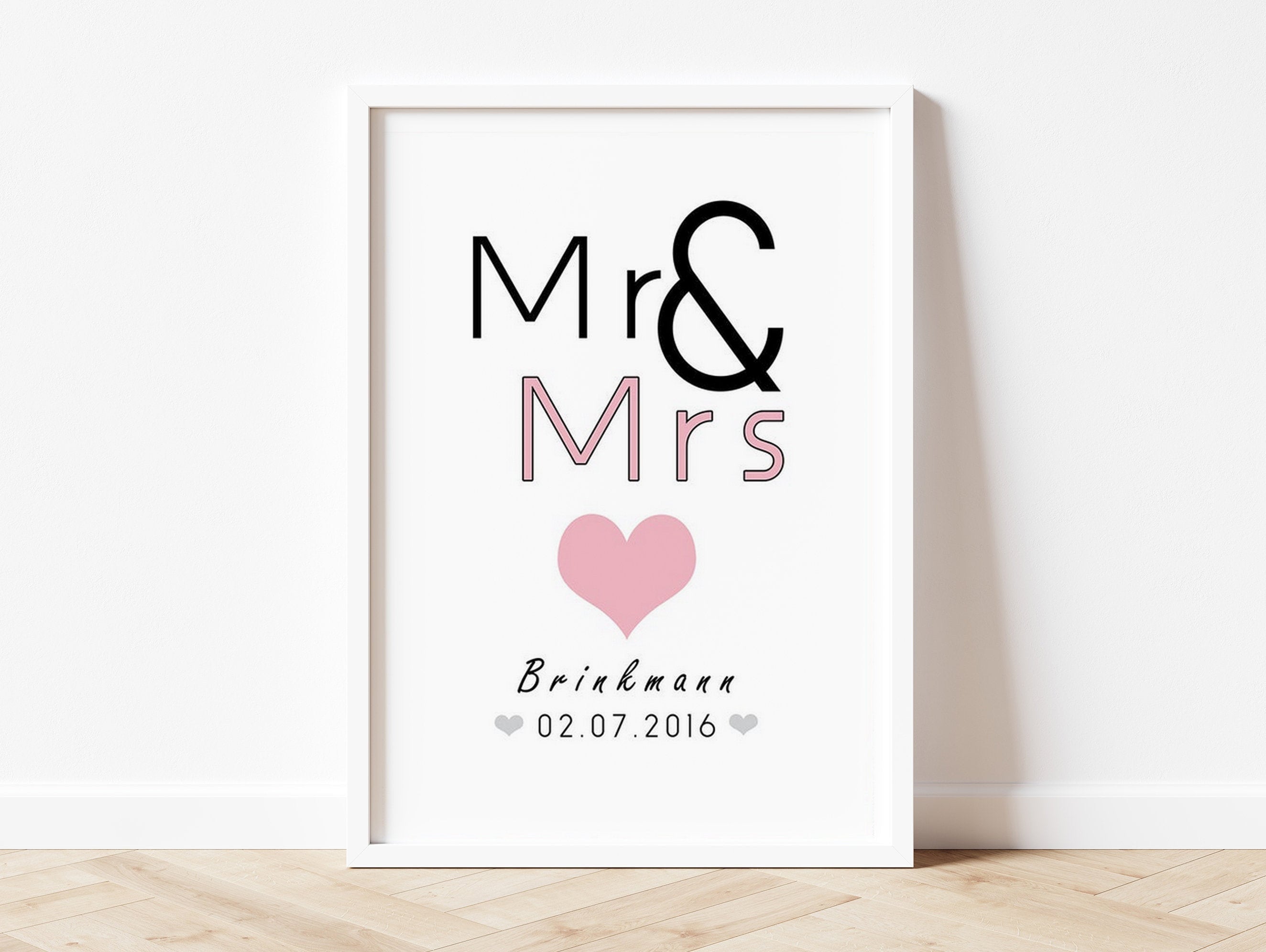 MRS & MRS Poster HOCHZEIT personalisiertes - Etsy.de
