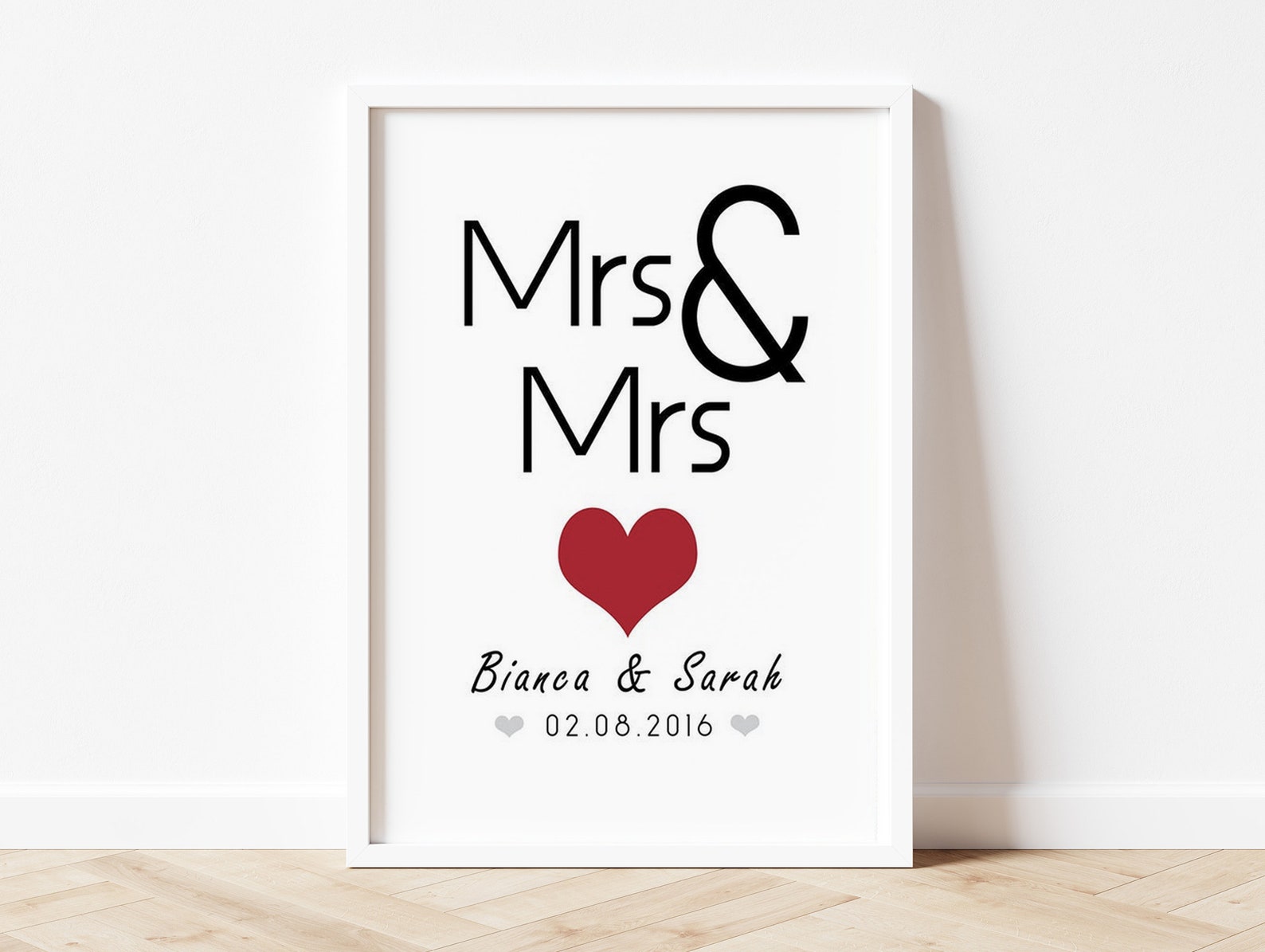 MRS & MRS Poster HOCHZEIT personalisiertes | Etsy