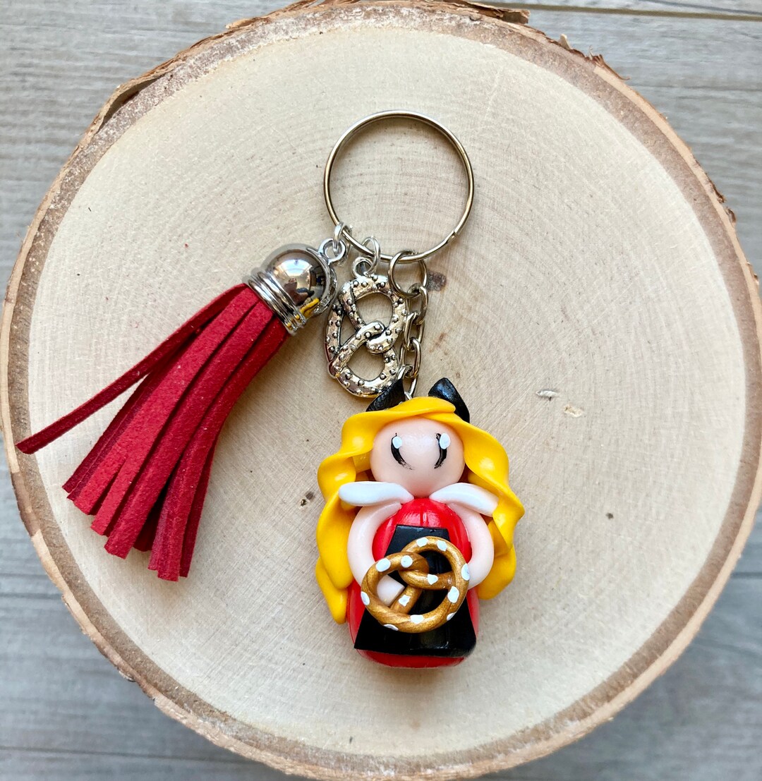 Alsacian Keychain - Polymer Clay Keychain - Fimo Keychain - Alsacian ...