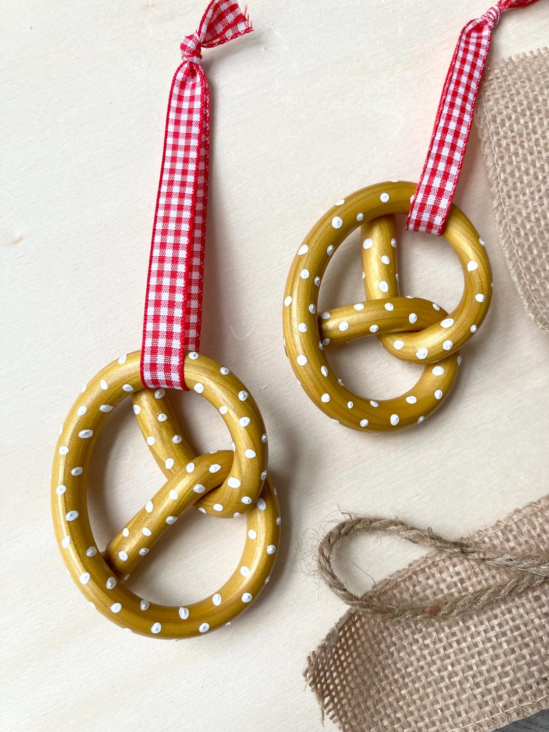 Christmas Decoration - Polymer Clay Pretzel - Decoration Alsace - Etsy