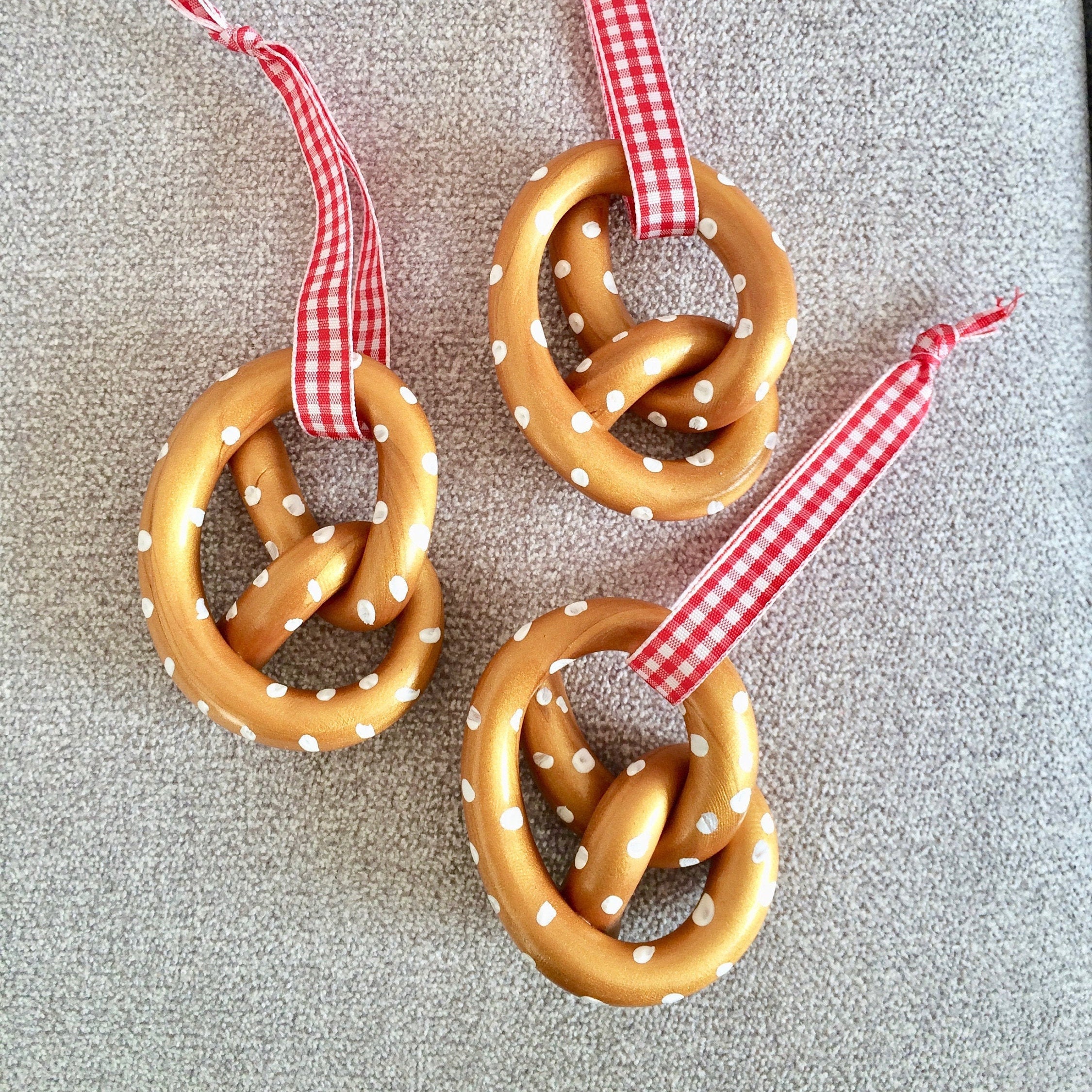 Christmas Decoration Polymer Clay Pretzel Decoration - Etsy Hong Kong