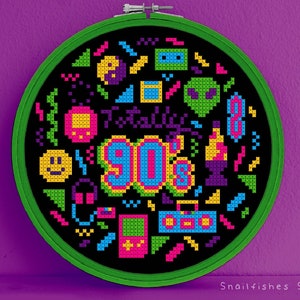 Totally 90s Kid Cross Stitch Pattern 90s Kid Cross Stitch - Etsy