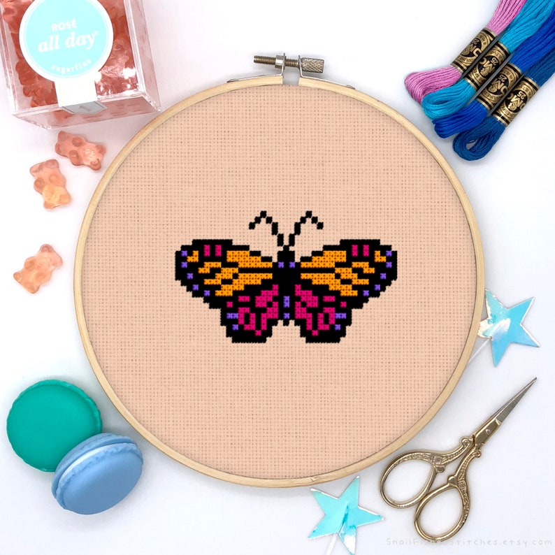 Butterfly Cross Stitch Pattern Simple Butterfly Pattern | Etsy