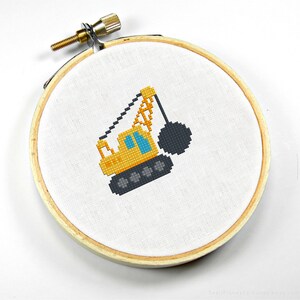 Wrecking Ball Cross Stitch Pattern - Construction Cross Stitch Pattern ...