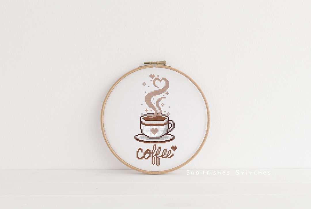 Coffee Cross Stitch Pattern - Caffeine Cross Stitch Pattern - Coffee ...
