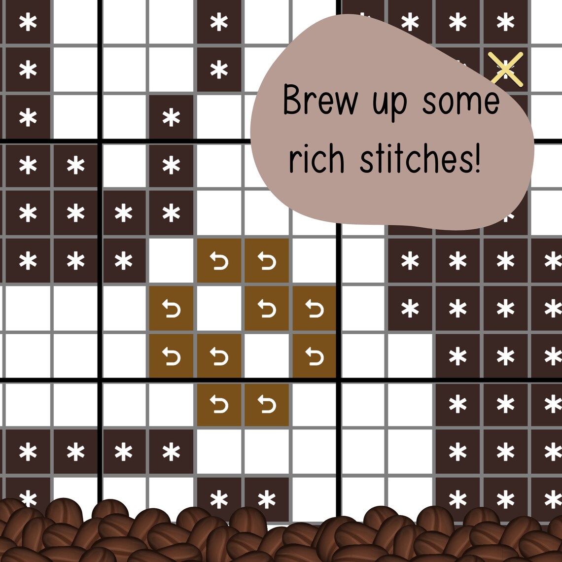 Coffee Cross Stitch Pattern Coffee Word Cross Stitch Pattern - Etsy