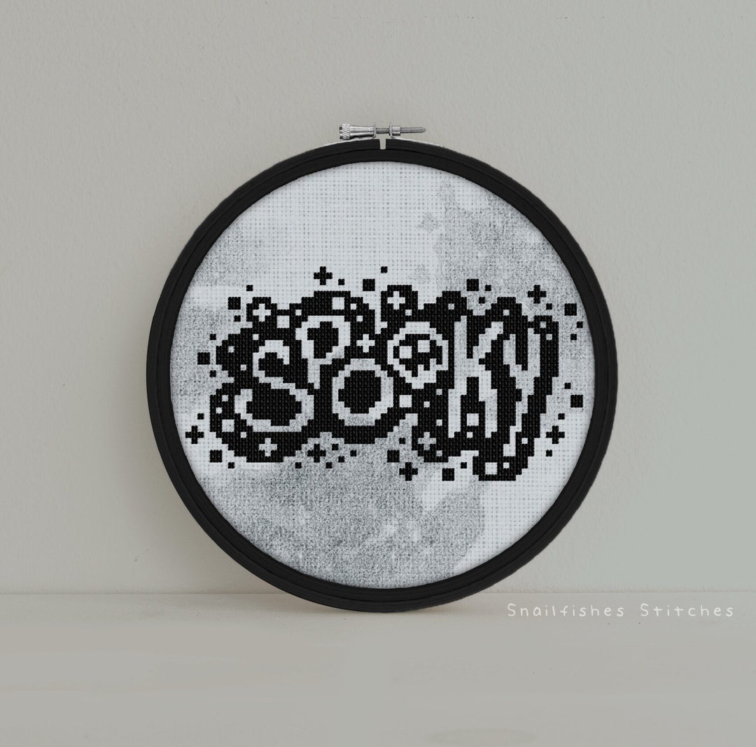 Simple Spooky Cross Stitch Pattern - Spooky Cross Stitch Pattern ...