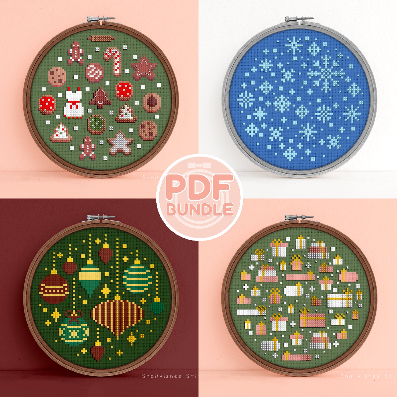 Christmas Cross Stitch Pattern Bundle - Christmas Stitch Pattern Bundle ...