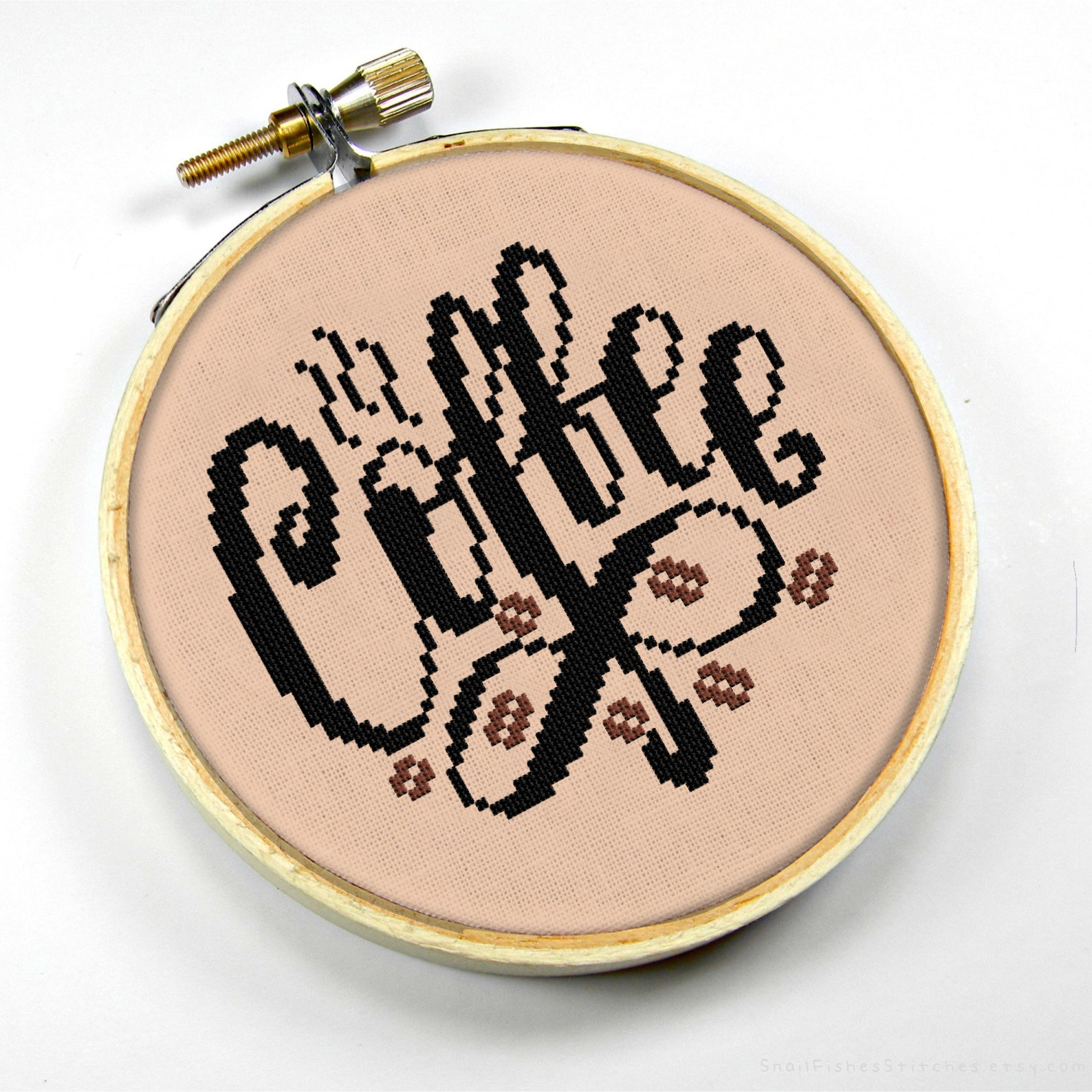 Coffee Cross Stitch Pattern - Coffee Word Cross Stitch Pattern ...