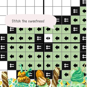 Matcha Soft Ssserve Cross Stitch Pattern - Snake Cross Stitc Pattern ...