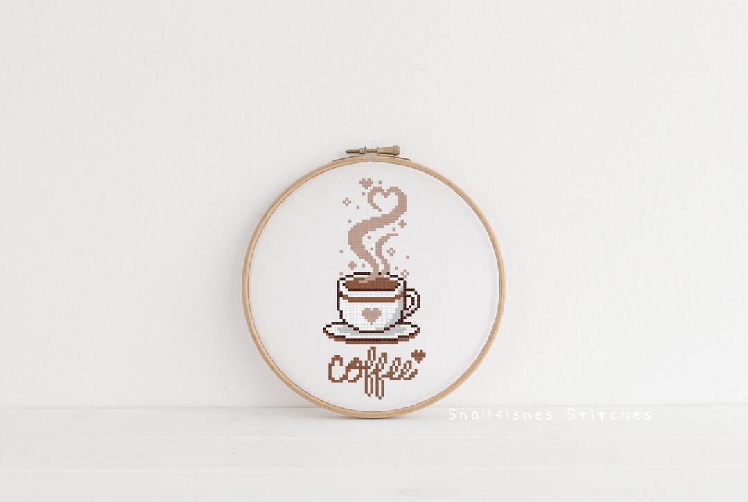 Coffee Cross Stitch Pattern Caffeine Cross Stitch Pattern Coffee Cup ...